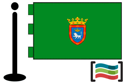 Comprar Bandera de Pamplona sobremesa bordada - Comprar Banderas